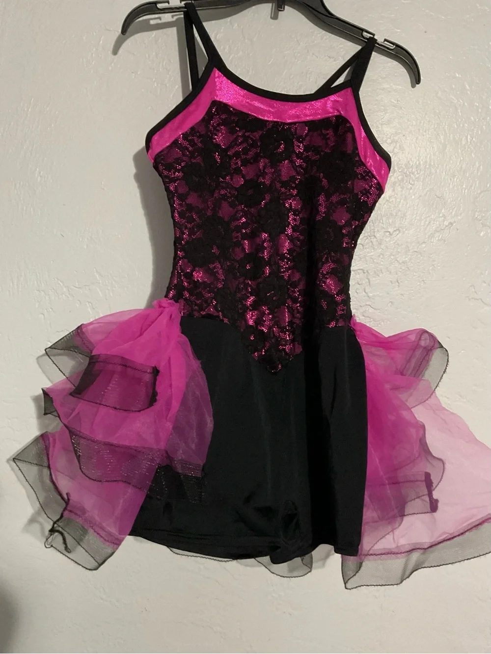 Curtain Call | Costumes | Girls Hot Pink And Black Lace Tutu Dance ...